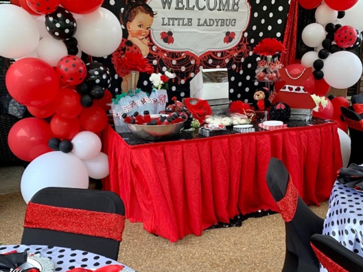 Ladybug Red Baby Shower Diaper Invitations