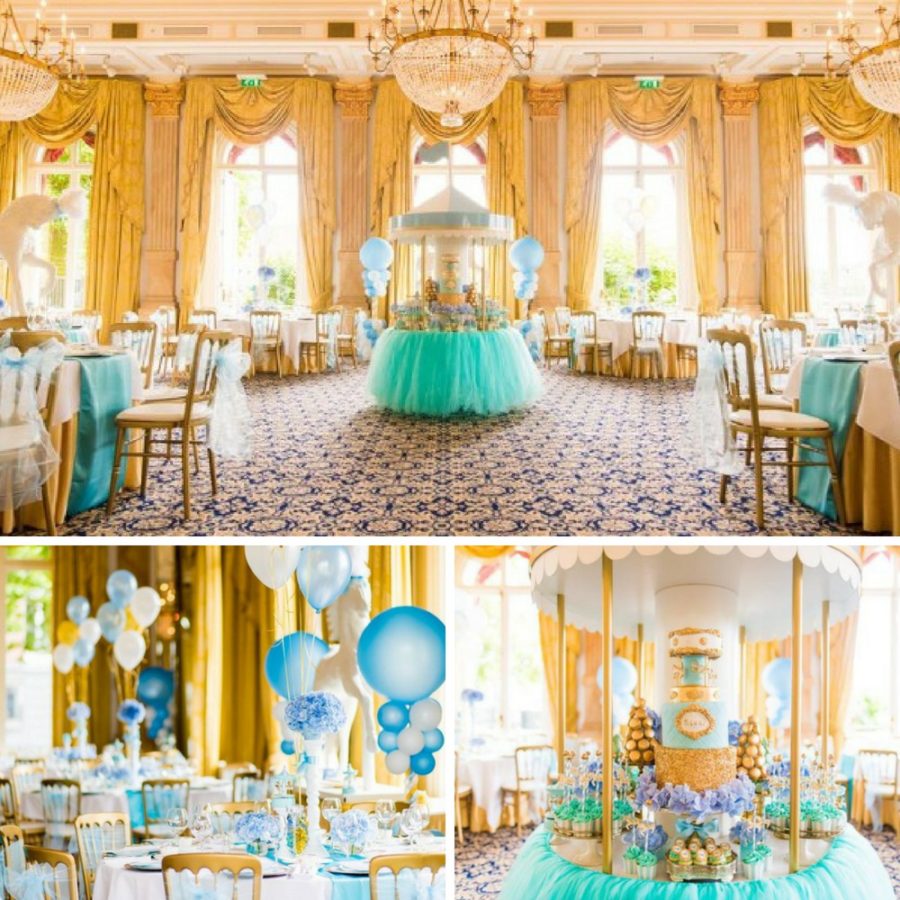 Blue and Gold Carousel Baby Shower – Baby Shower Ideas 4U