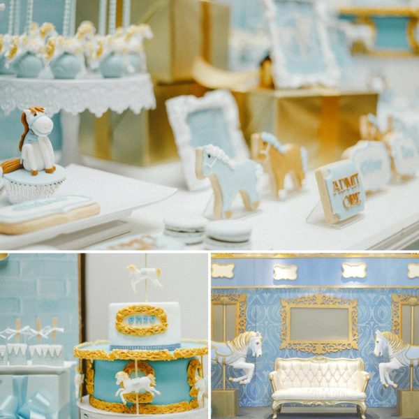 Blue Carousel Baptism – Baby Shower Ideas 4U