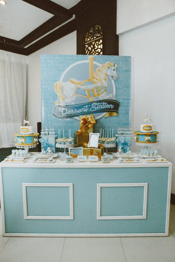 Blue Carousel Baptism – Baby Shower Ideas 4U