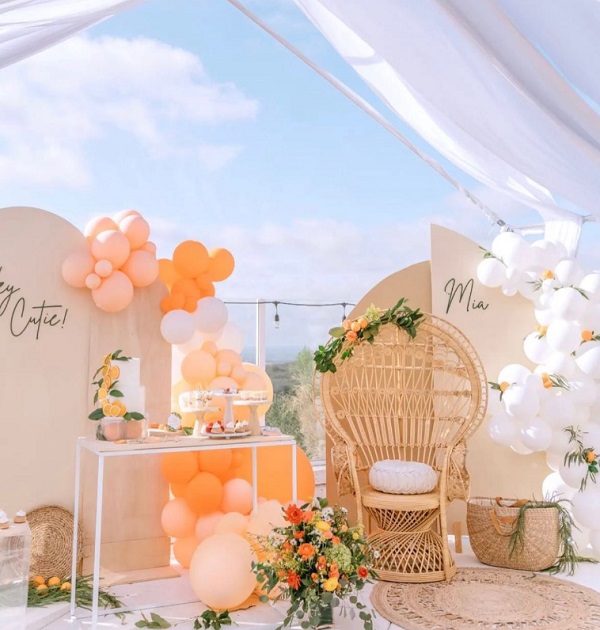 A Little Cutie Baby Shower Ideas! Citrus Orange theme! – Baby Shower ...