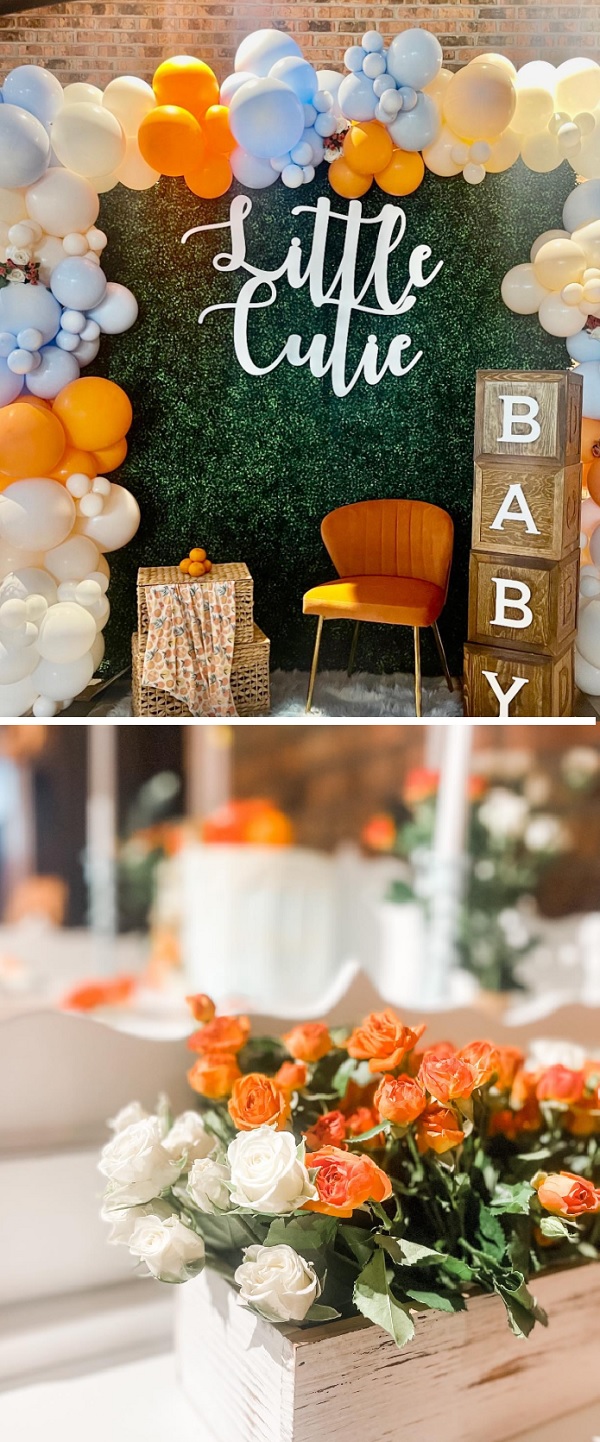 A Little Cutie Baby Shower Ideas! Citrus Orange theme! – Baby Shower ...