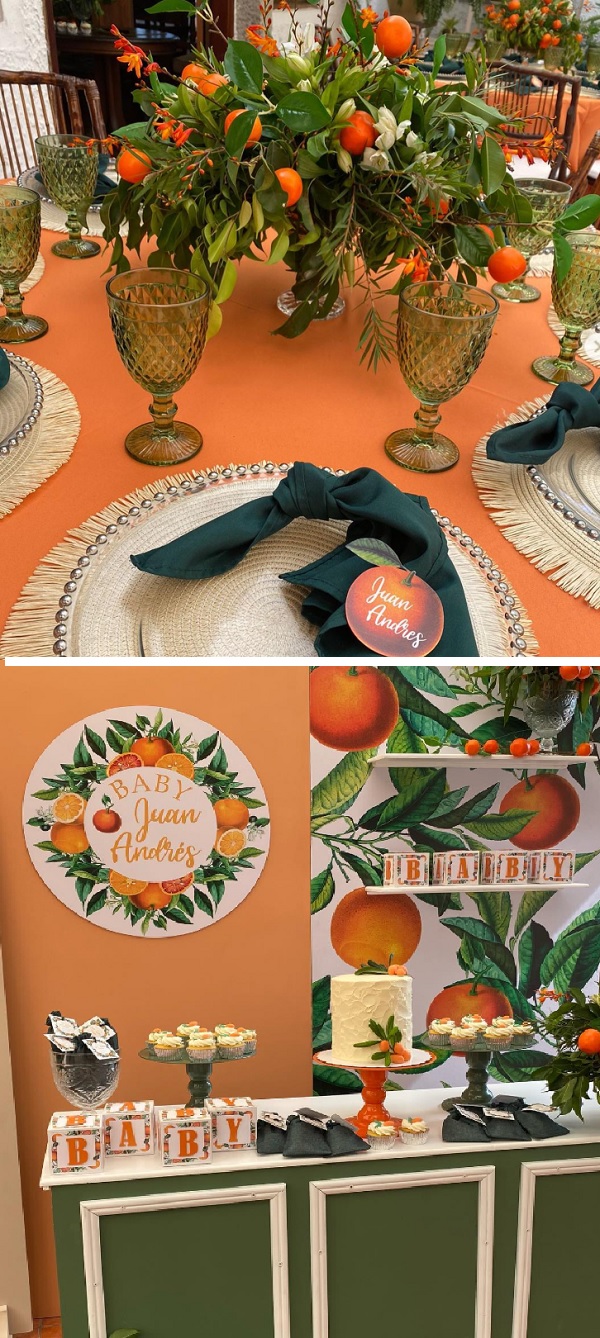 A Little Cutie Baby Shower Ideas! Citrus Orange theme! – Baby Shower ...